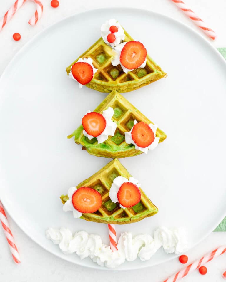 Christmas Tree Waffles | Golden Truffle