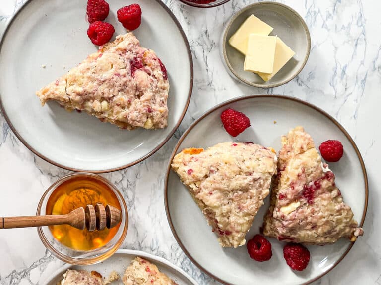 White Chocolate Raspberry Scones | Golden Truffle