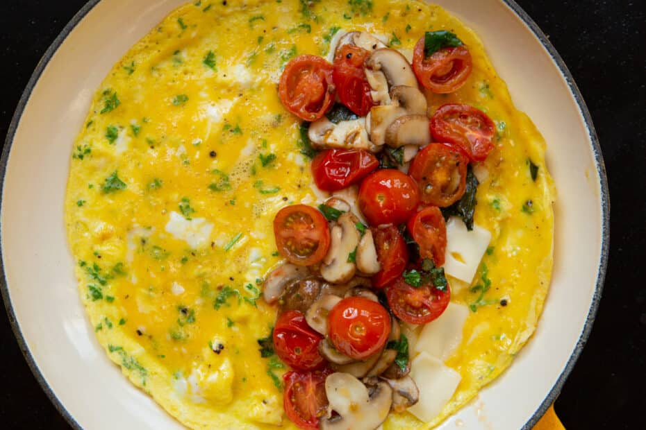 Mushroom Tomato Omelette | Golden Truffle